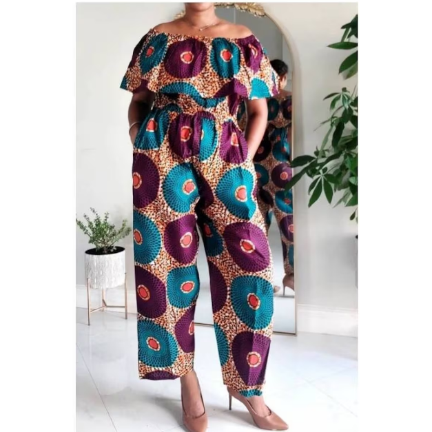African Print Ankara Style Pants Jumper Jumpsuit Romper – Alkebulan ...